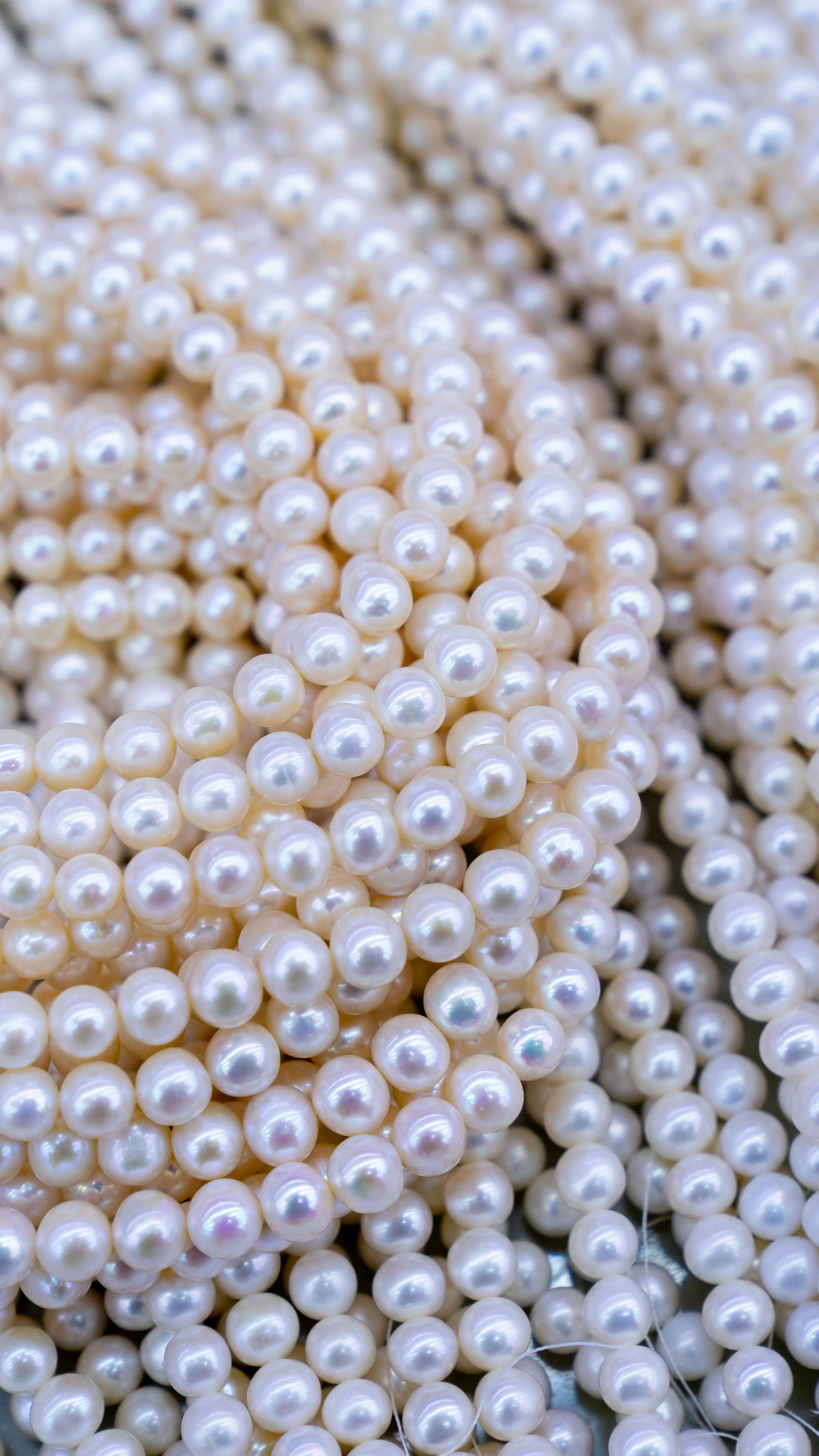 9-10mm 3a Almost Round White Natural Freshwater Pearl High Luster ...