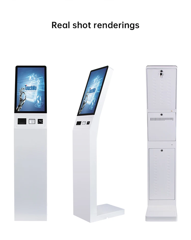 Self-service Kiosk with 21.5inch Touch Screen & QR Scanner