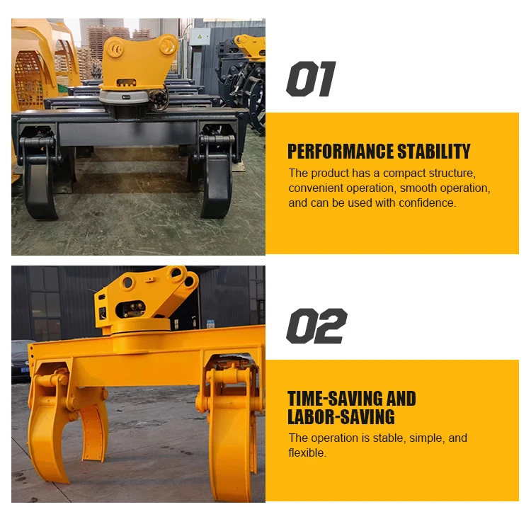 Excavator Pole Grab Extendable Pole Clamp Grab Setter Grapple With ...