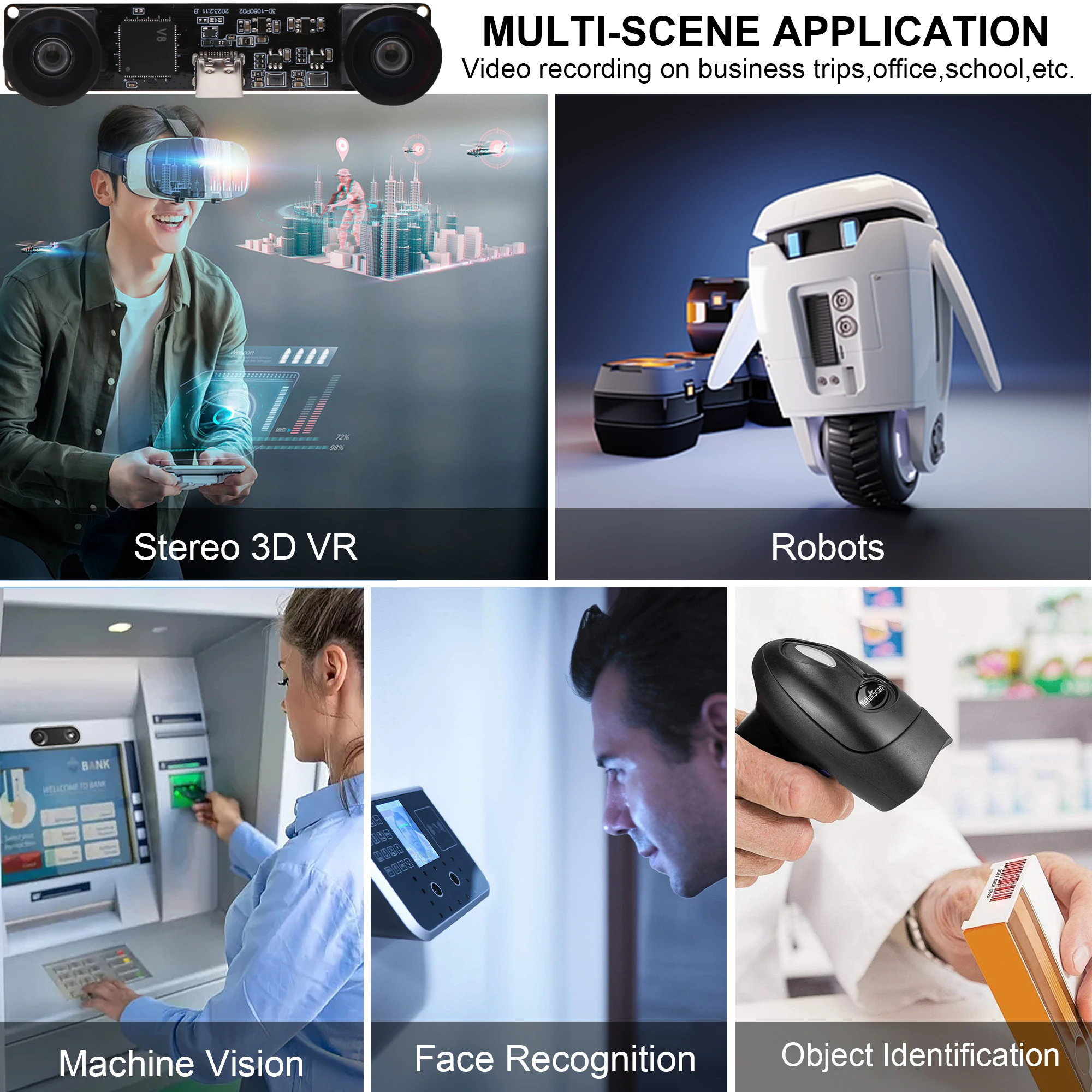 ELP 3D Camera 4MP 60fps - Dual Lens No Distortion Module