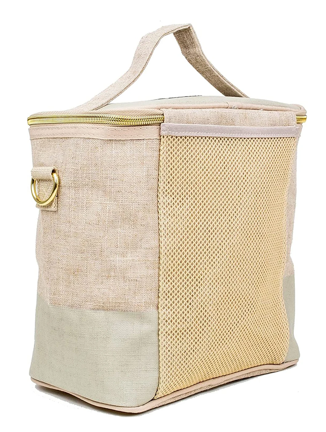 Eco Friendly 100% Jute Thermal Cooler Tote Lunch Bag Poche Insulated ...
