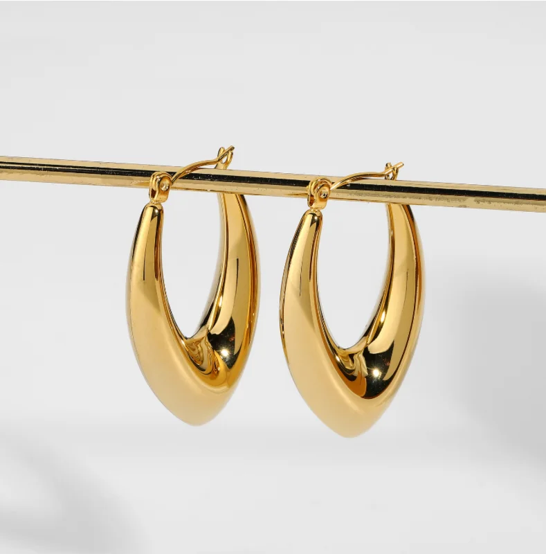 Korean Fashion Earrings Trendy 2022 Delicate C Shaped Diamond Shining ...