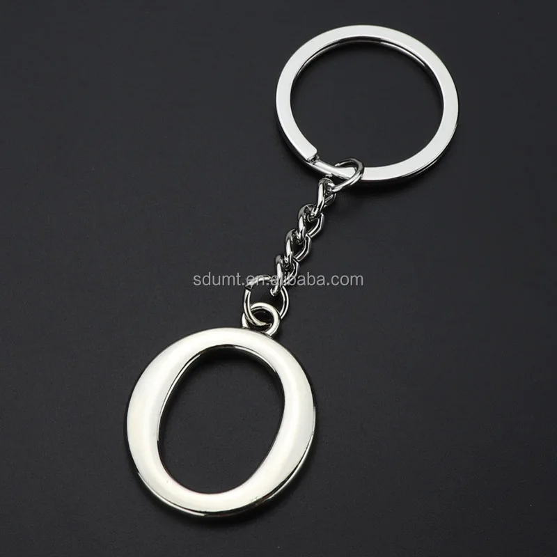 Metal 26 Initial Alphabet Letters Keychain Blank Capitals Letter ...