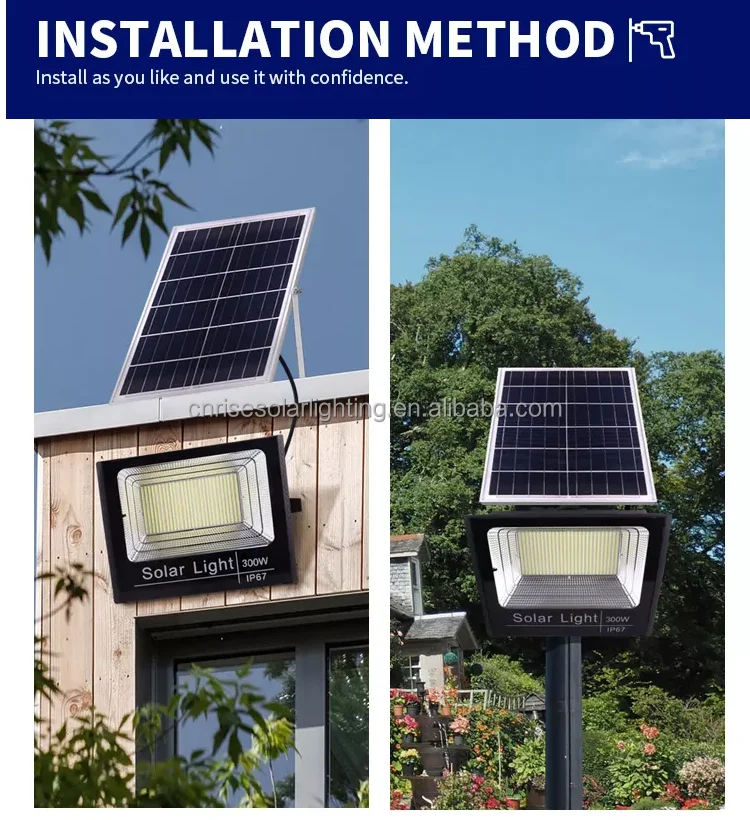 Garden Security Solar Powered Floodlight Reflector 600w 500w 400w 25w ...