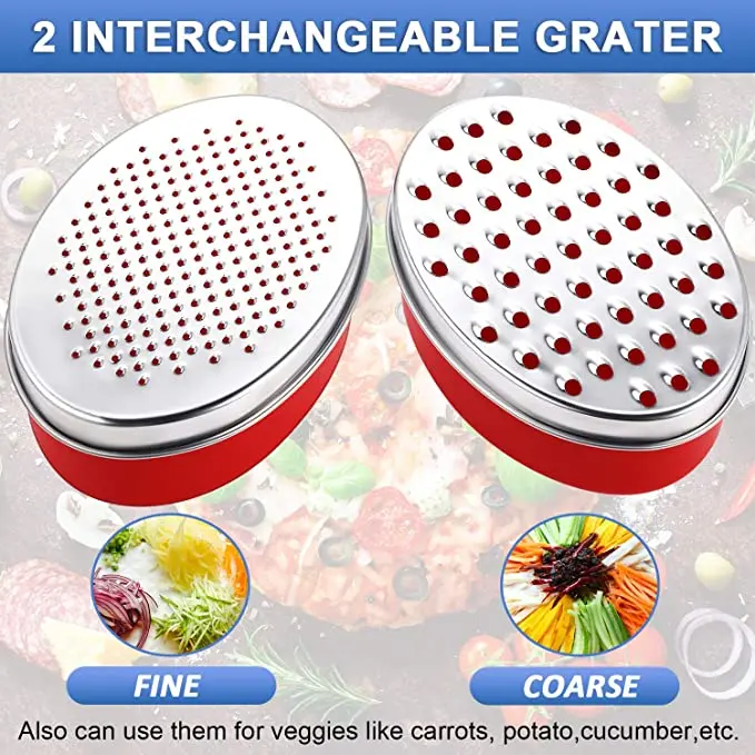 Stainless Steel Box Cheese Grater with Storage Container