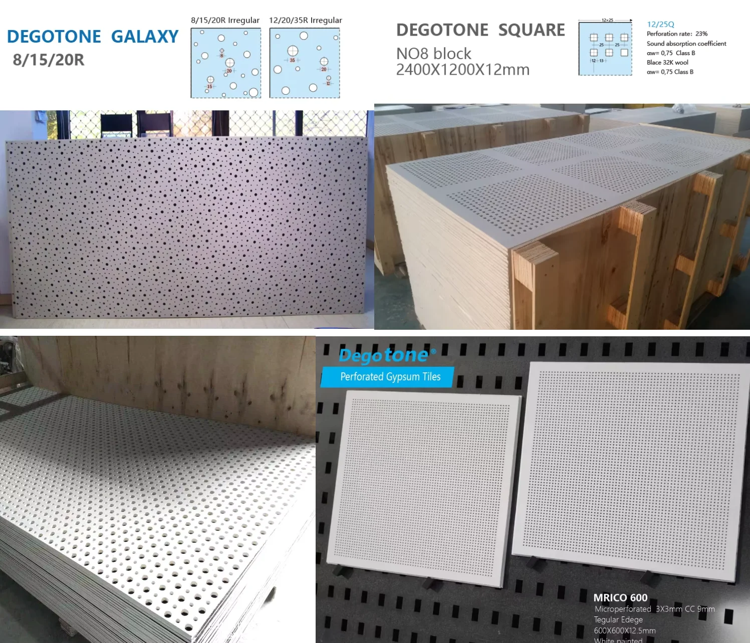 Excellent Performance Perforated Gypsum Board Sound Absorbing Ceiling ...