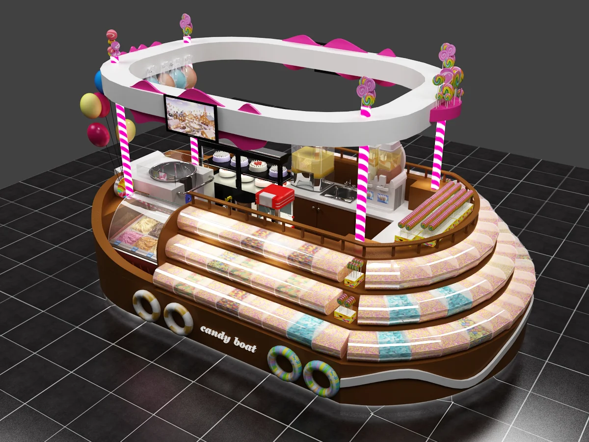 Modern Candy Kiosk for Retail Display in Luxury Shopping Malls ...