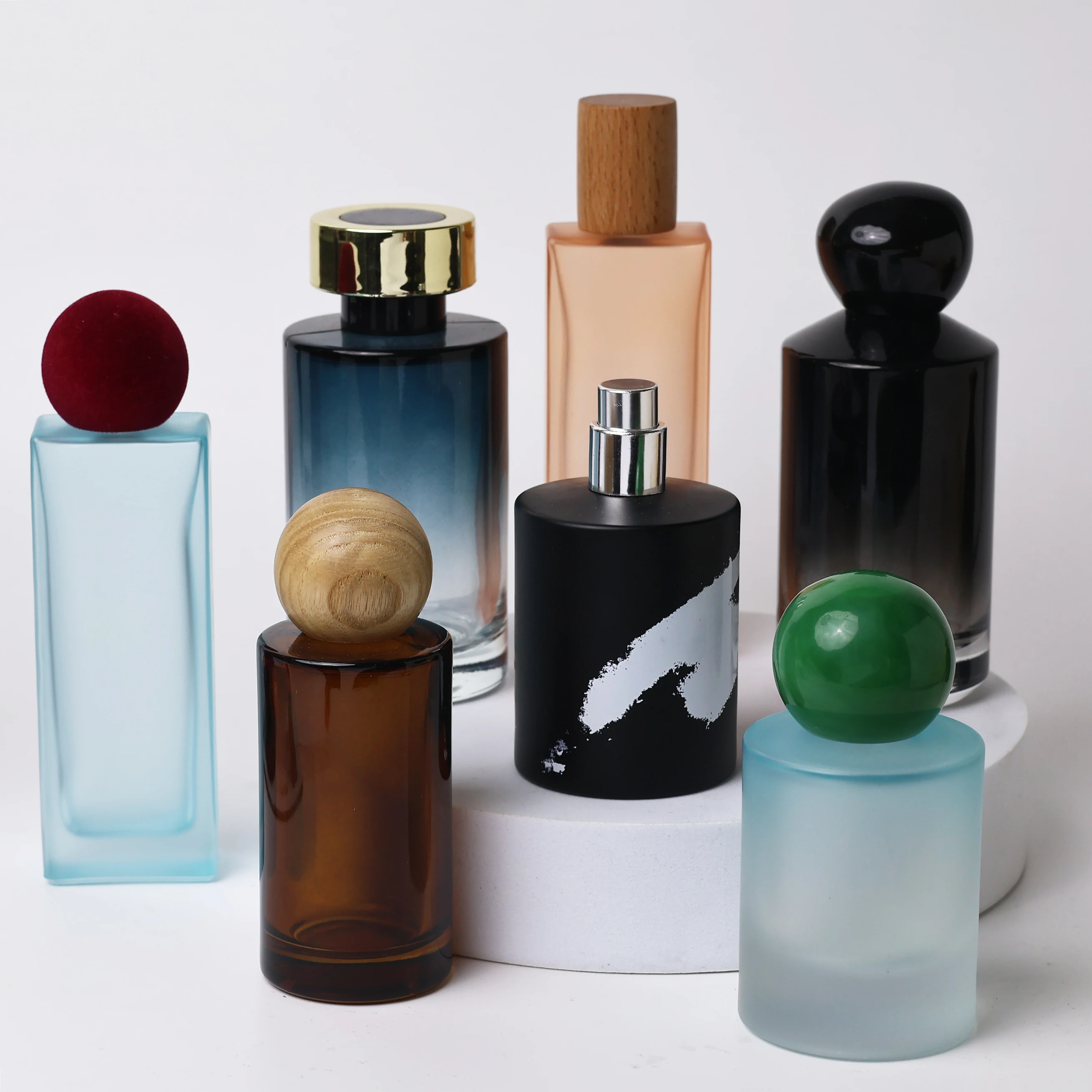 Flat Square 30ml Glass Perfume Spray Bottle Simple Style Empty Perfume ...