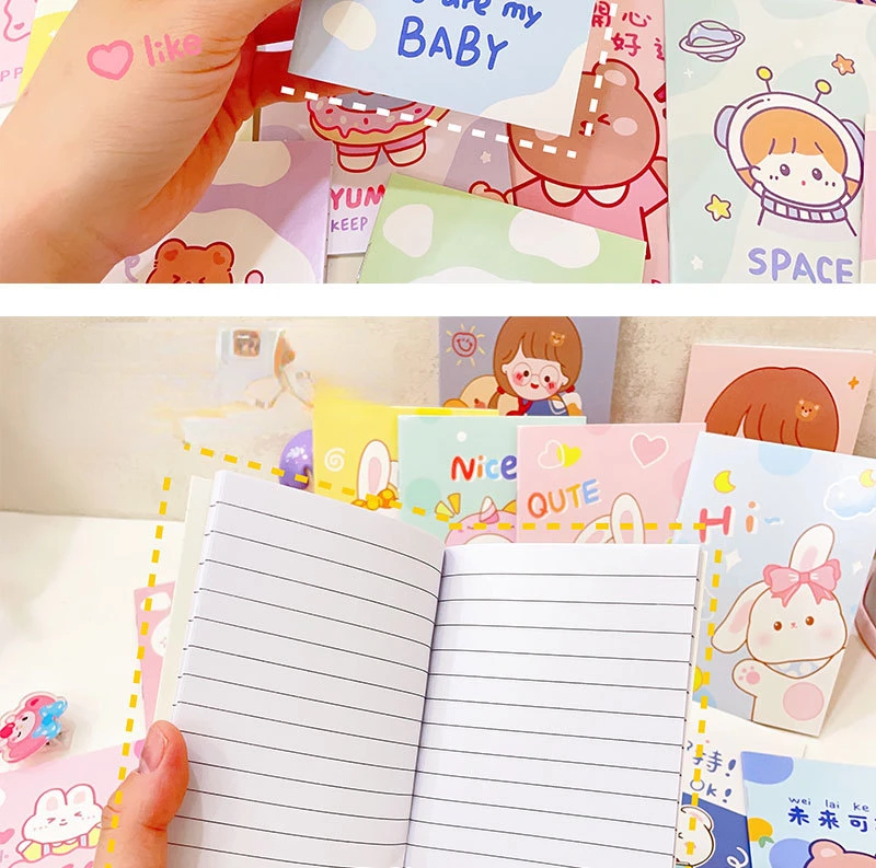 Cute Korean Cartoon Mini Notebook - Perfect Gift Idea