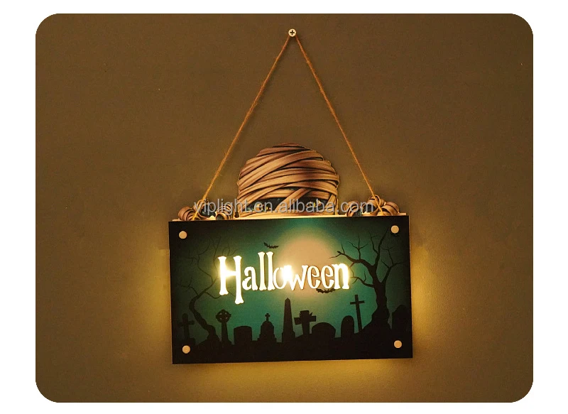 Happy Halloween Door Welcome Sign Happy Halloween Themed Wooden Door ...