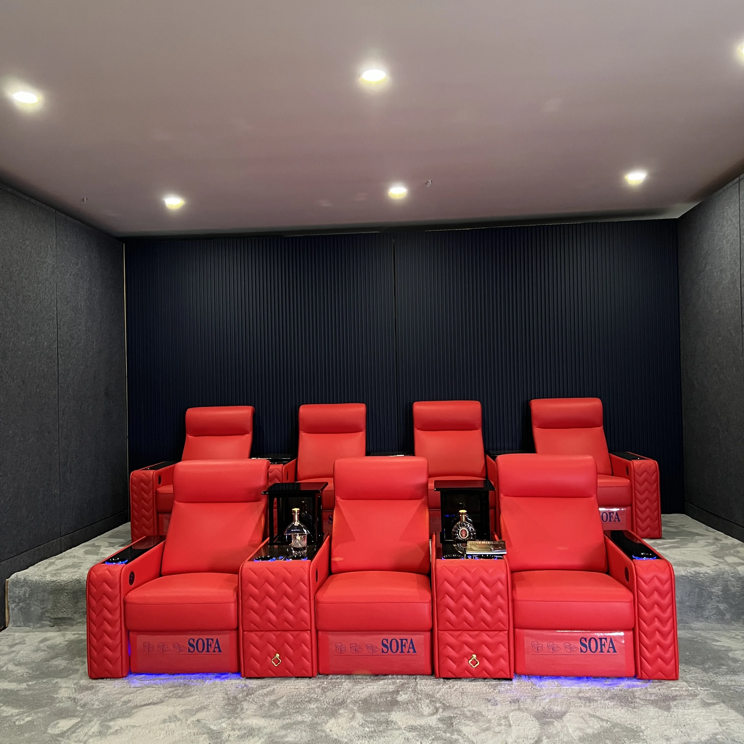 Luxury Electric Recliner Cinema Sofa - Motorized Home Theater Seating ...