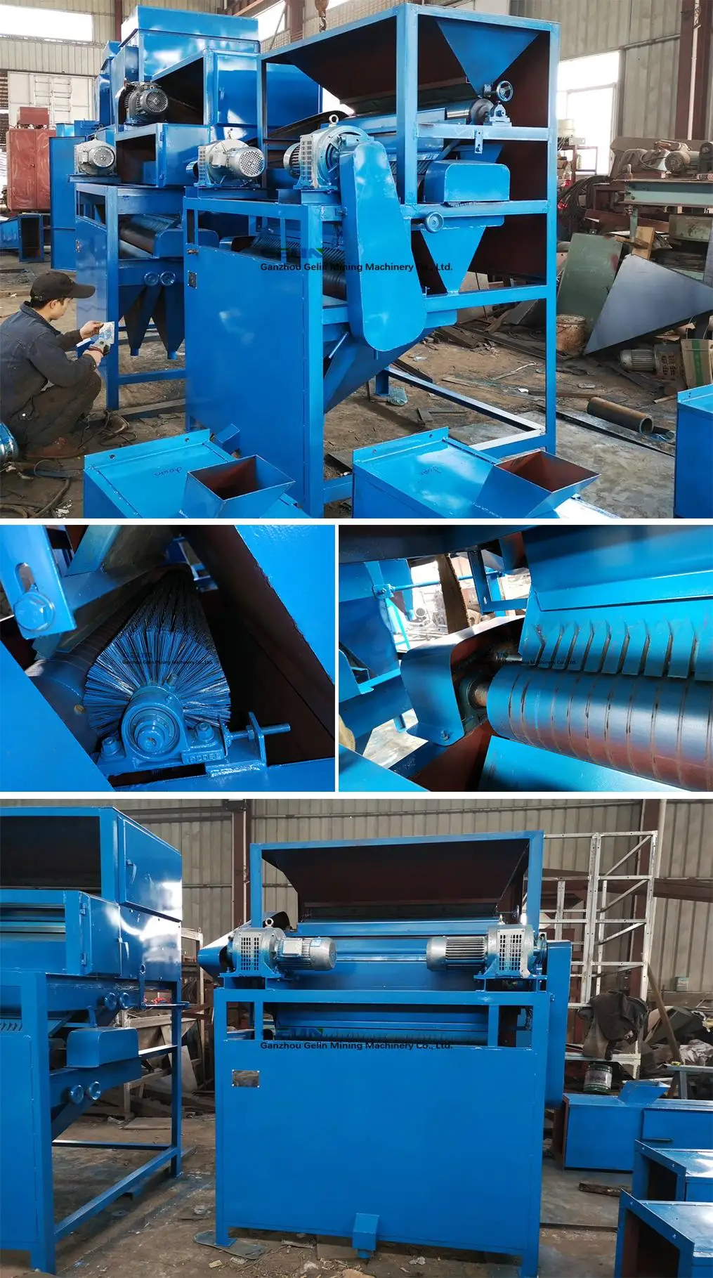 Four Rollers High Intensity 15000 Gauss Dry Type Magnetic Separator ...