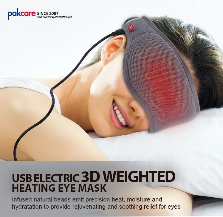 Pakcare USB Electric 3D Weighted Heating Eye Mask| Alibaba.com