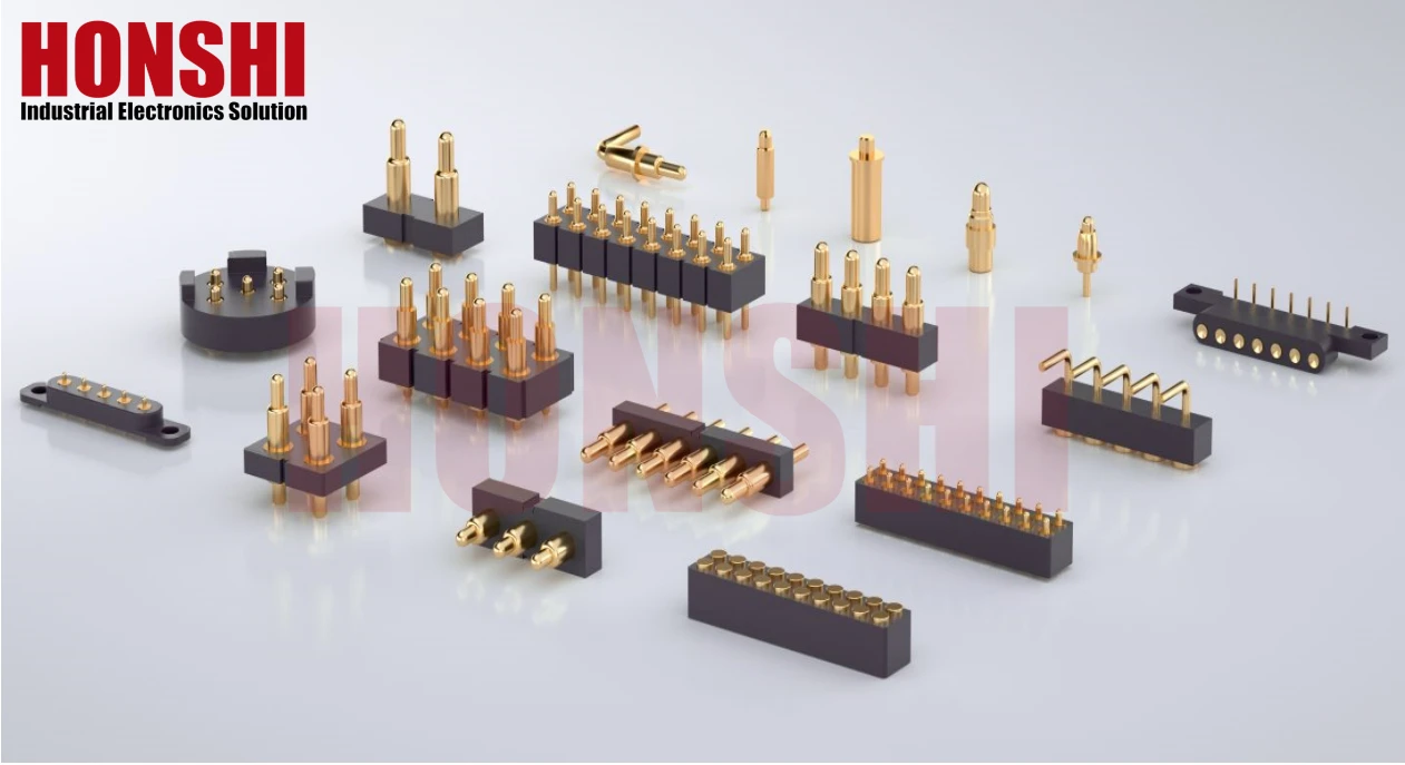 Angled Through-hole Type Spring-loaded Pins Contacts Precision Machined ...