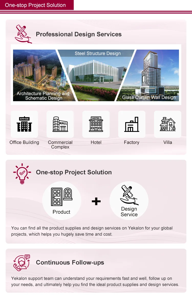 Contemporary Curtain Wall System with Automatic Sun Shade