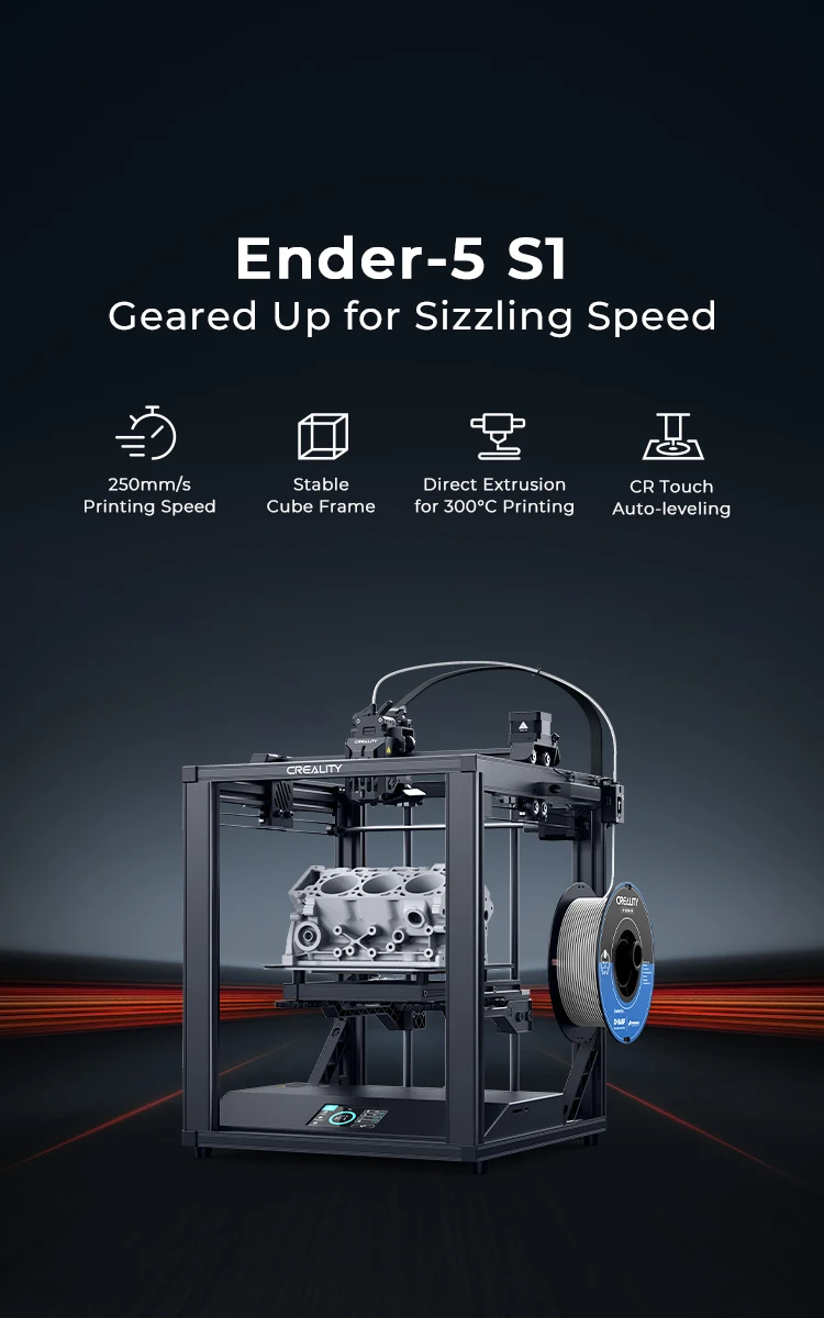 Creality Ender-5 S1 New Launching High Speed 250mm/s Fast Printing 3D ...