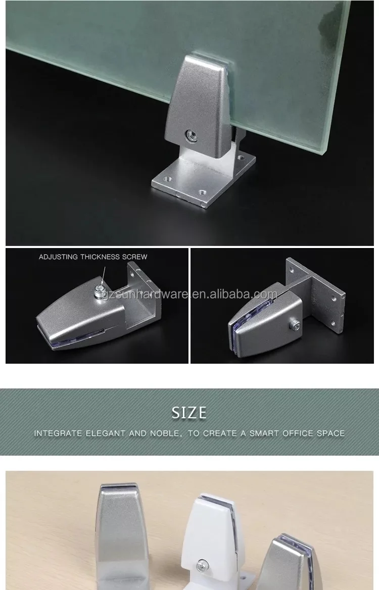 Office Workstation Desk Screen Clamp Partition Shelf Bracket Glass ...