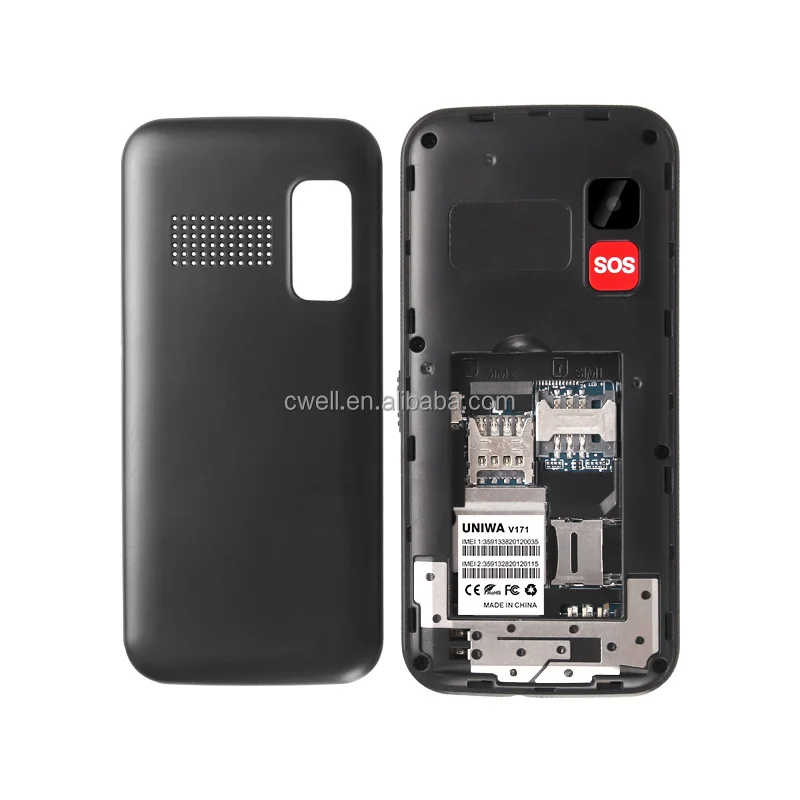 Uniwa V171 Big Font Big Button Sos Charging Dock Dual Sim Flashlight ...