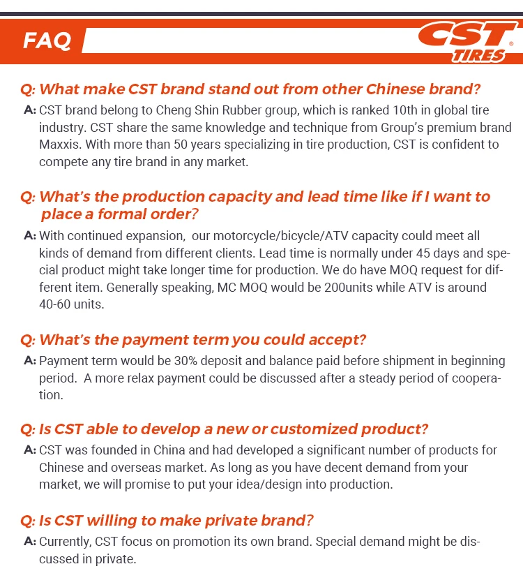 CST Tire Stag CU58 - Superior Grip and Cornering Stability