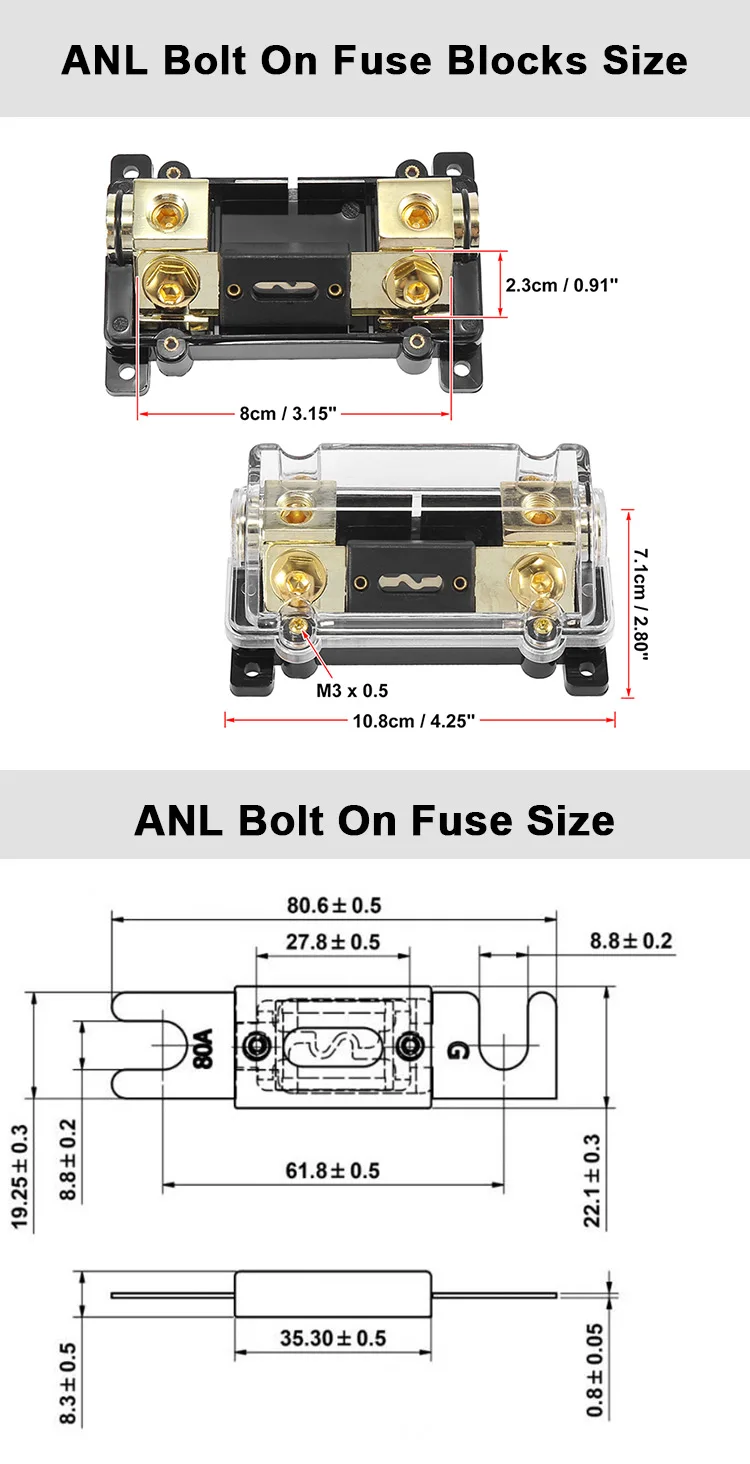 Car Audio Power Transparent Fuse Holder Stereo Distribution Block With Led Display - Buy Car ...