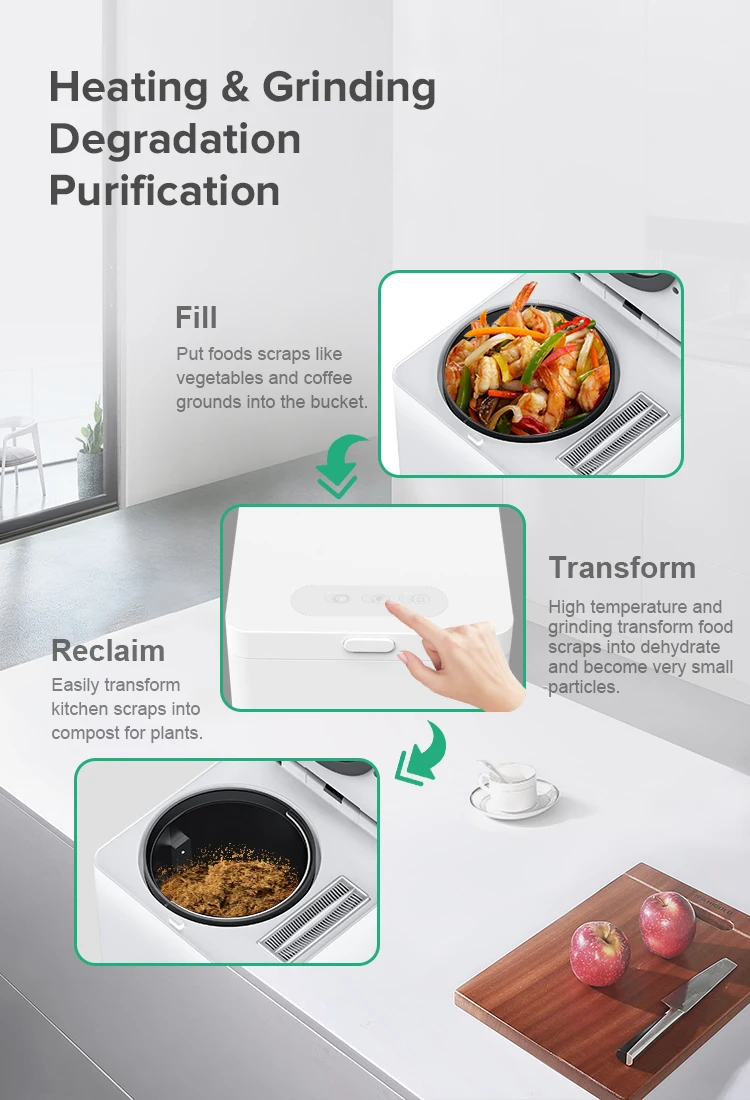 Oem 2.5l Food Waste Disposer Odor-free Deodorant Garbage Collector Odor ...