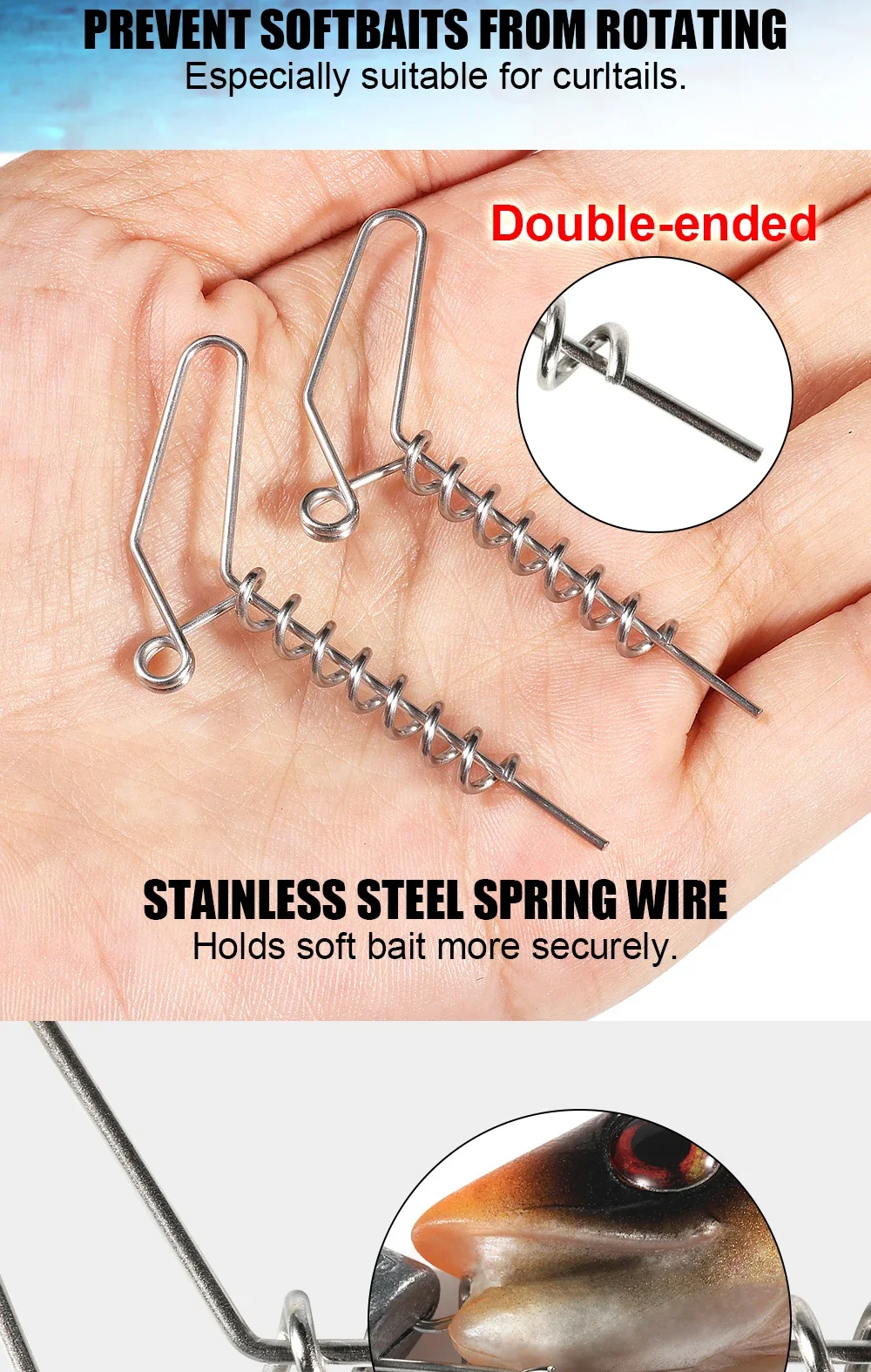 Spinpoler The Pike System Stinger Rigs With Lead Weight Sinker Curltail ...