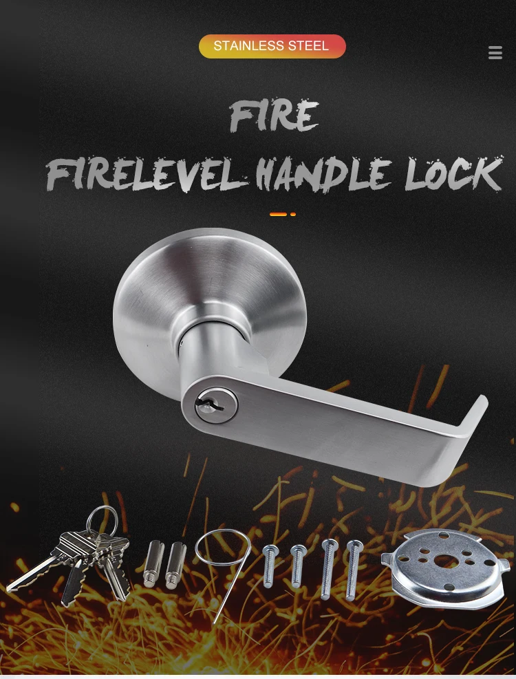 Modern Style Outside Lever Trim Handle for Fire Exit Door Steel and ...