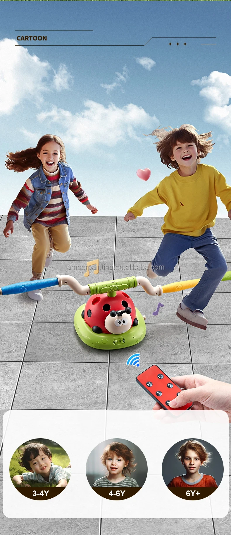 Hot-selling 3 in 1 RC Ladybug Exercise Machine Kid Toy