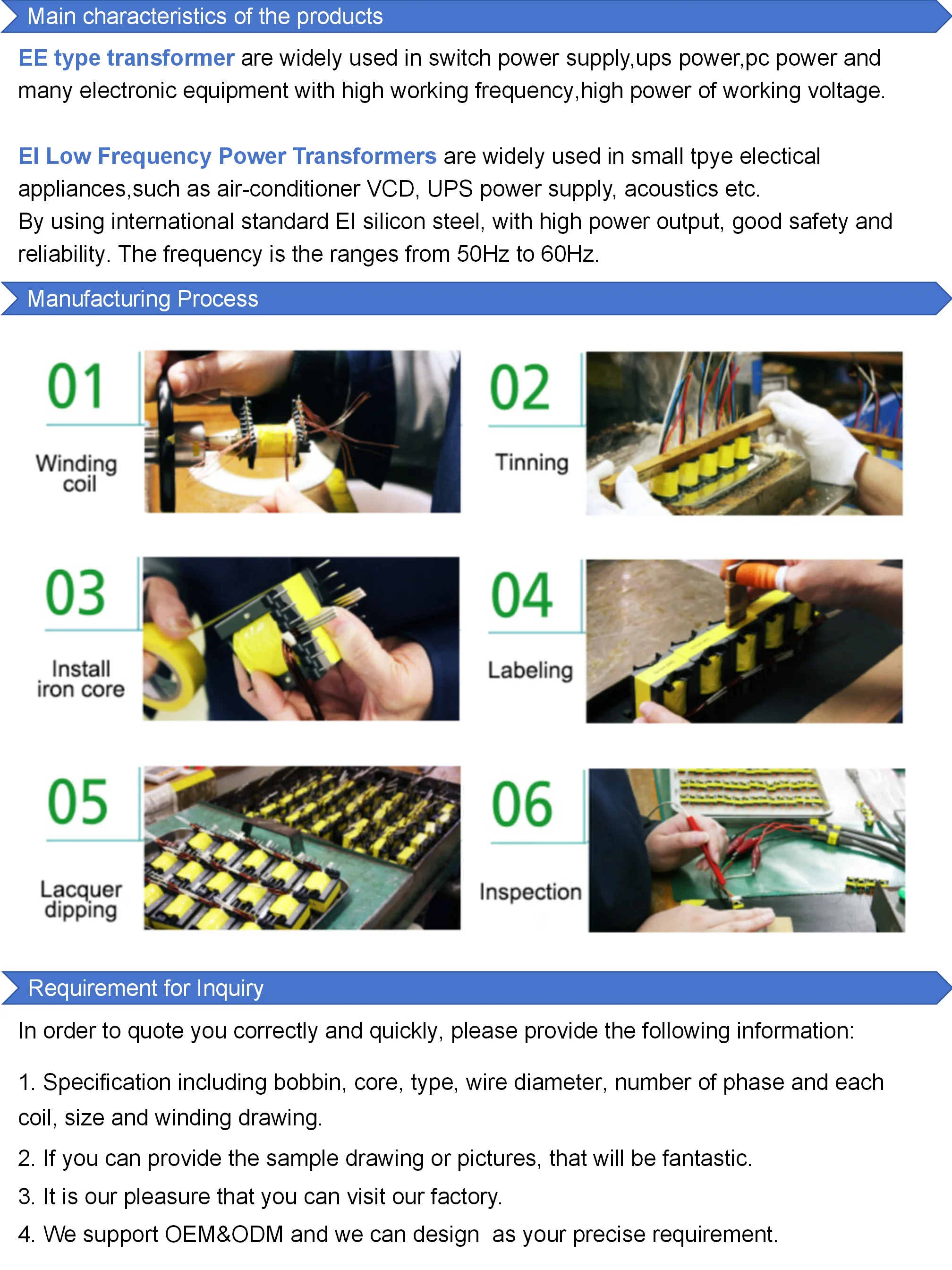 Three Phase Ei Ac Power Transformer Ei Cut Core Type Transformator For Charging Machine Buy