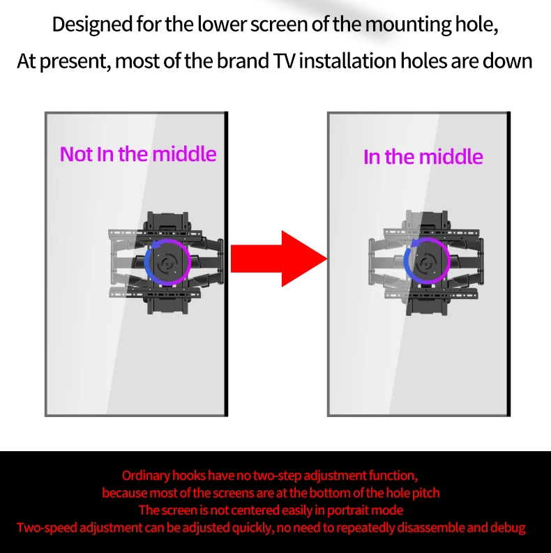 Vertical Tv Wall Mount 90 Degrees Rotating Tv Bracket Dy3770 - Buy ...