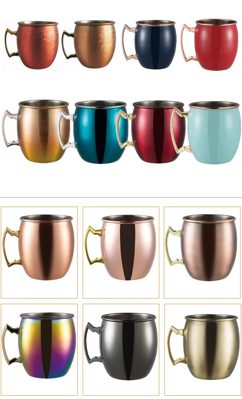 Custom Moscow Mule Copper Mugs - Set of 4 Premium Gift