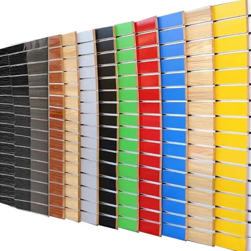 Melamine Laminated Slatwall/colored Slotted Mdf/cheap Price Slatwall ...