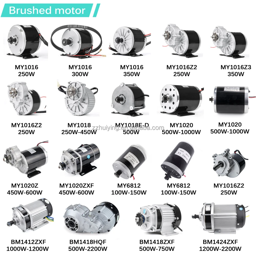 MY1016Z2 Motor - 250W Brushed DC Motor for Electric Vehicles