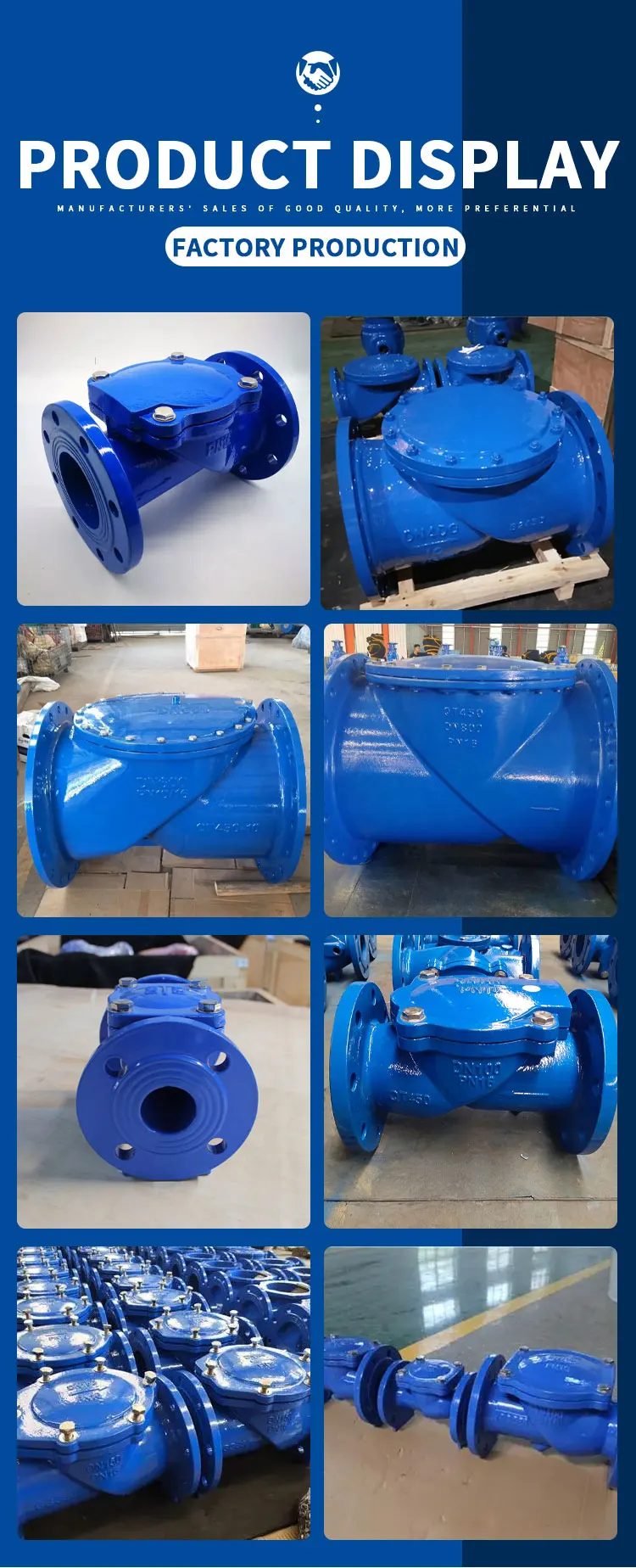 Dn100 Pn16 Cast Iron Rubber Standard Flapper Type Non Return Check ...