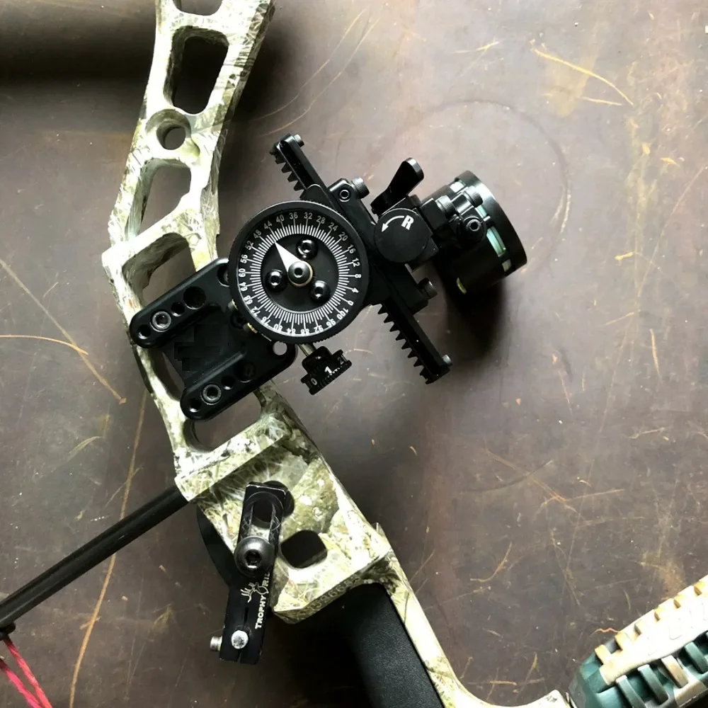 Archery Sights Compound Bow Single Needle Sight Aluminum Adjustable ...