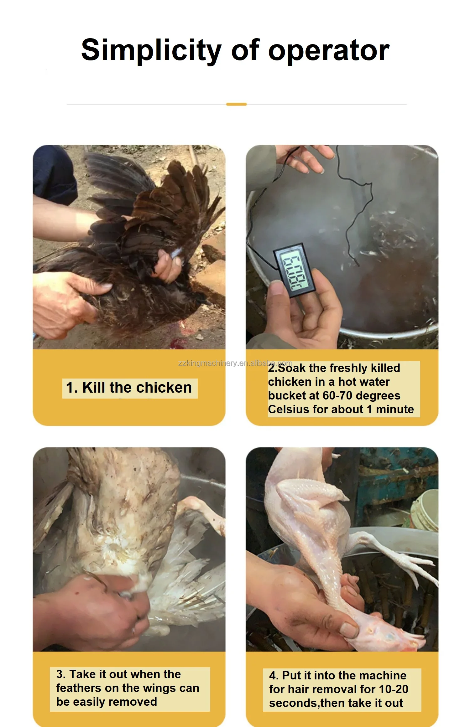 Efficient Chicken Plucker Scalder - High Performance Poultry Machine