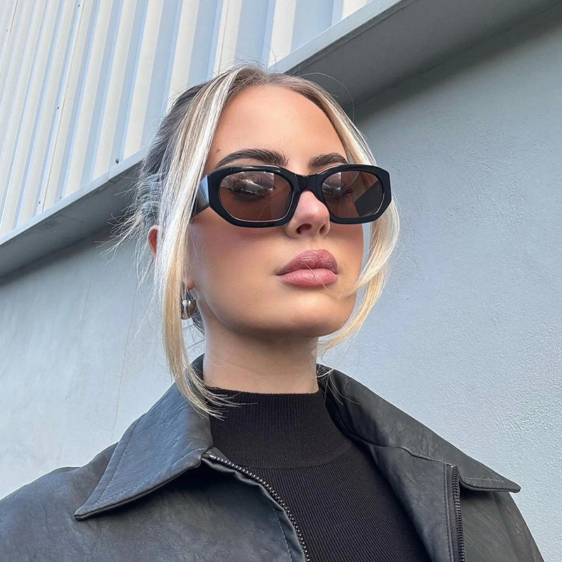 Lma 0723 Classic Small Black Square Acetate Frames Men Women Shades ...