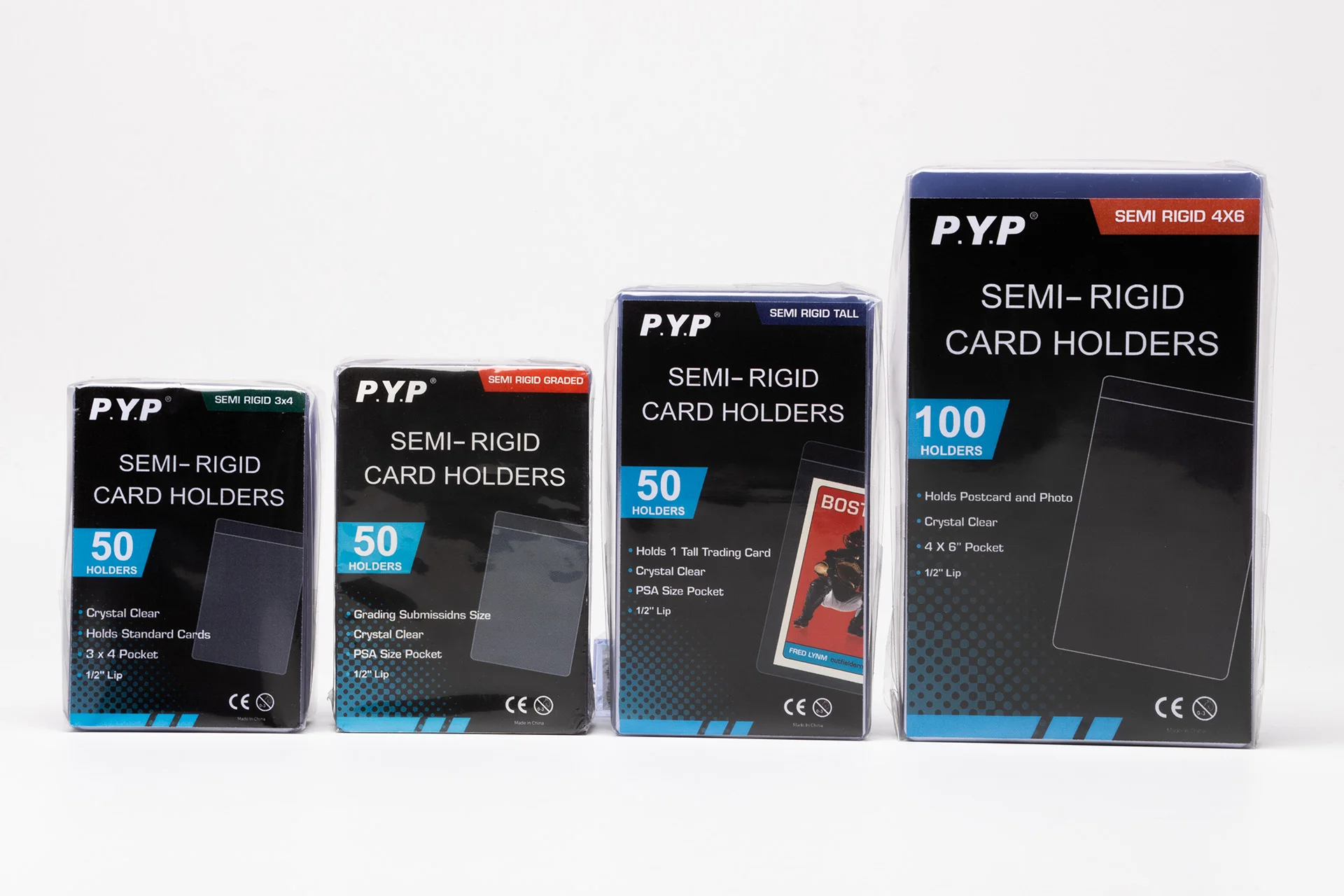 PVP SR001 - 200 Ultra Clear Semi Rigid Card Holders for Trading