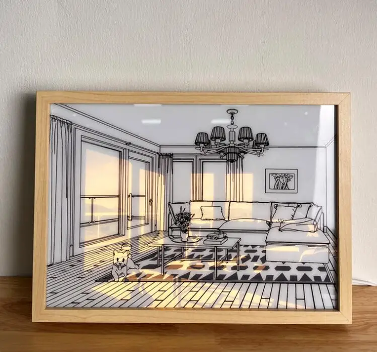 Customize 3D Creatives Acrylic Board LED Art for Decoration