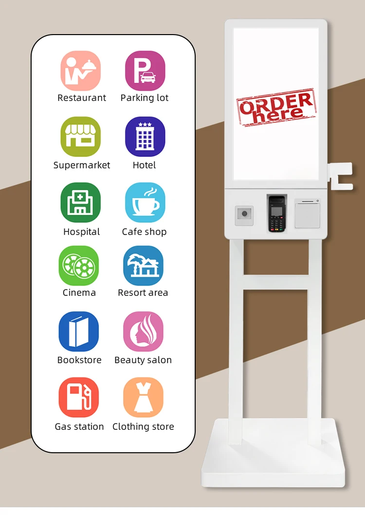 KFC 24" 27" 32" Touch Screen Self-Service Kiosk for Fast Food Ordering ...