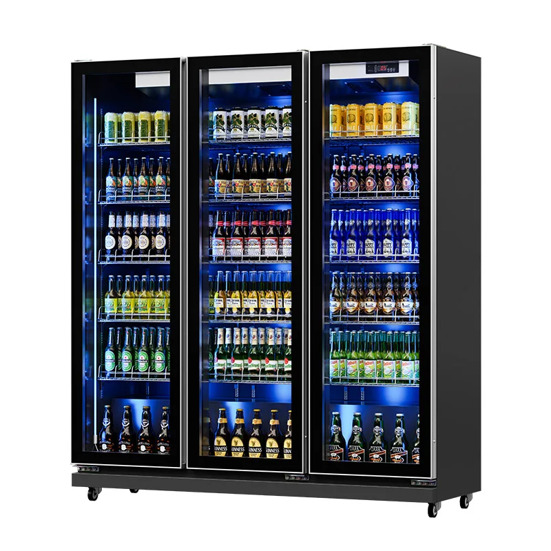 Convenience Store Fridge Glass Doors Display Open Type Refrigerator ...