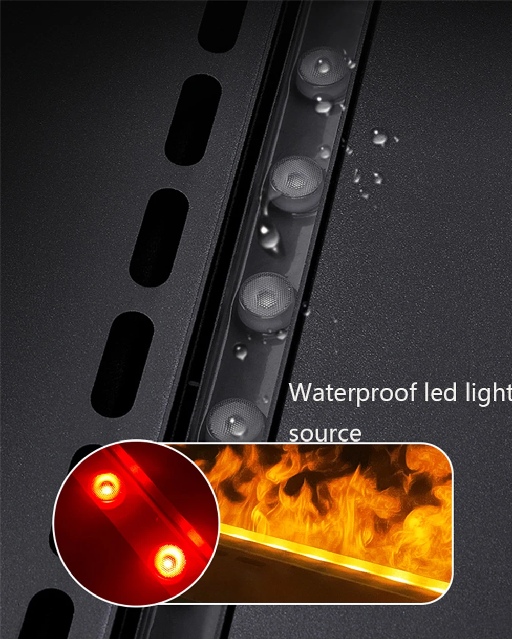 Modern 3d Flame Water Vapor Fireplace Humidifier High-power 3 Years ...