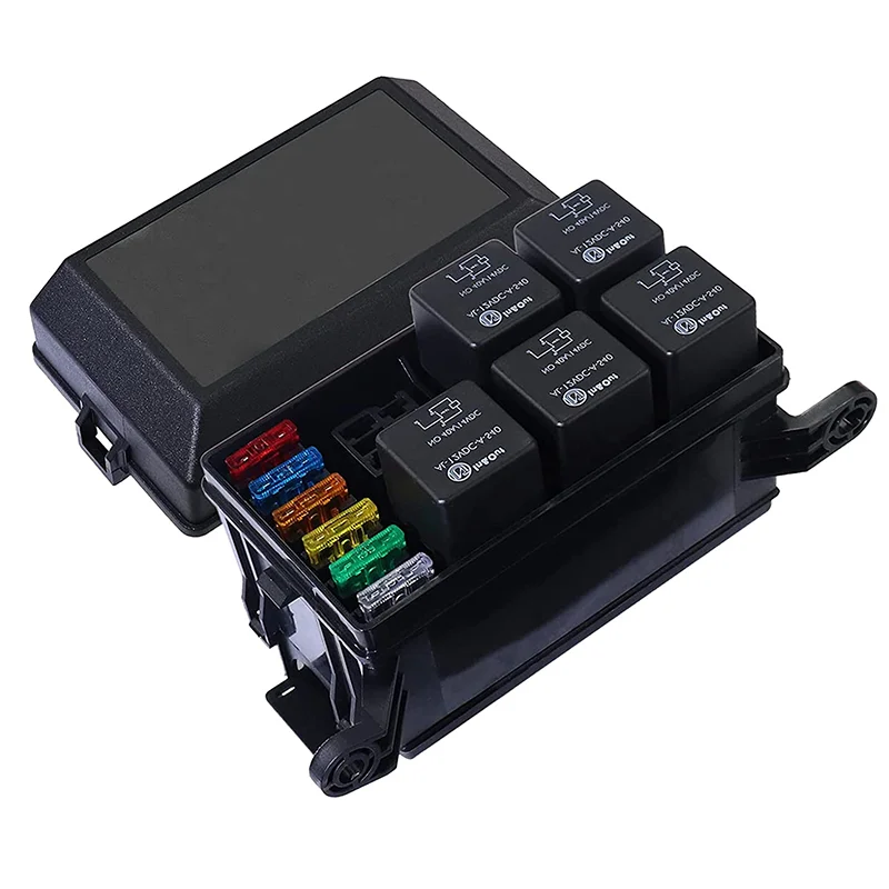 Electrical Relay Holder Fuse Box 6 Way Blade Auto Fuse Relay Box Pre ...