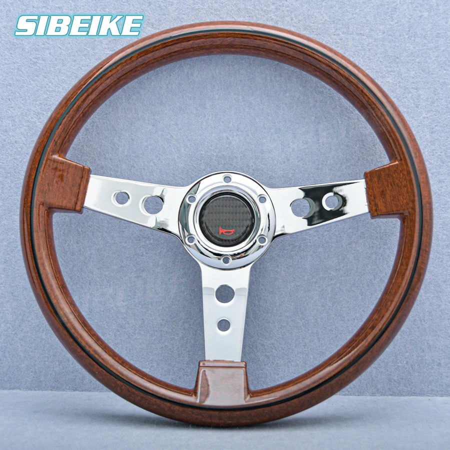 Auto Parts Jdm Racing Sport Car Retro Wood Style Steering Wheel Classic ...