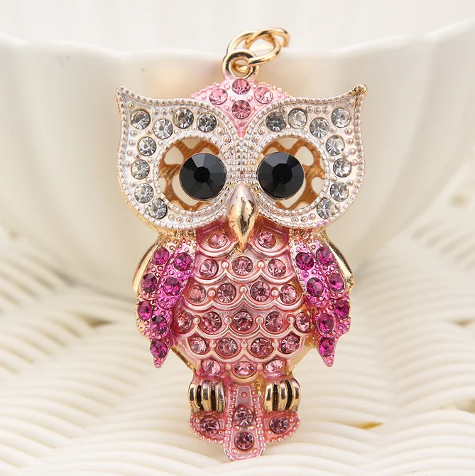Factory Hot Bling Animal Crystal Bag Pendants Luxury Keychains For ...