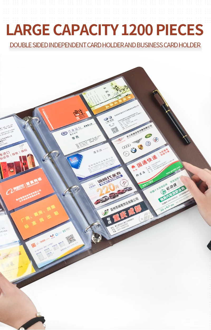 Multiple Sizes Folder Waterproof Pu Outer Skintransparent Loose-leaf ...