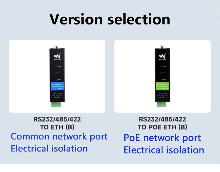 TCP/IP to Serial RS232/485/422 to Ethernet Module - POE