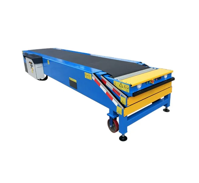 Cargo Handling 3 Sections Container Loading Unloading Extendable Platform Telescopic Belt ...