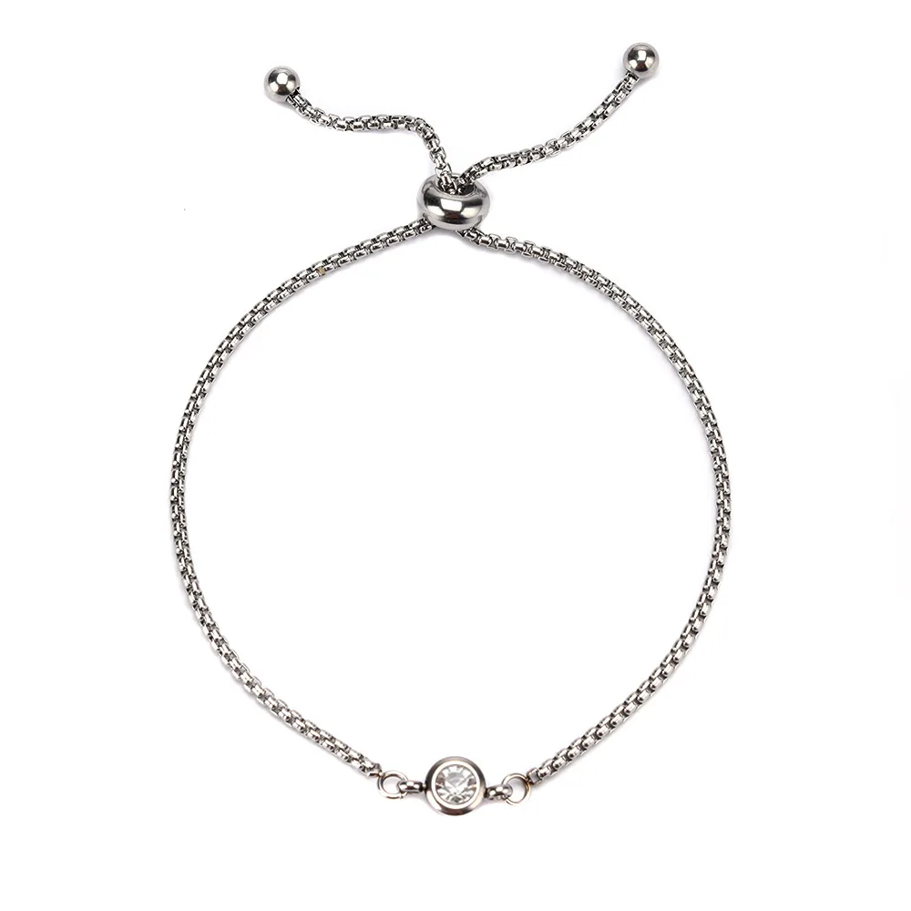 Classic Adjustable Box Chain Pull Bracelets 18K Gold Plated