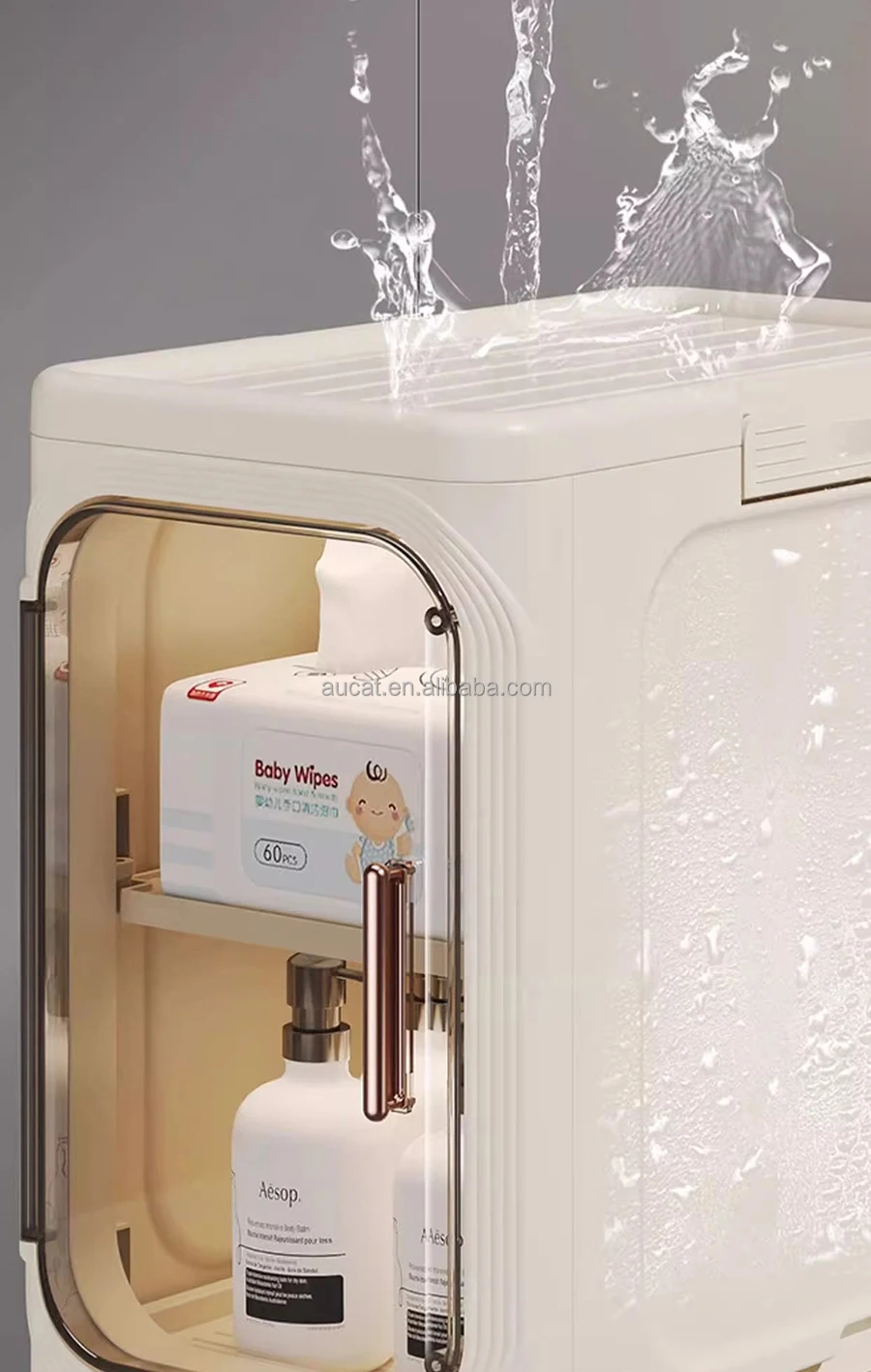 Foldable White Bathroom Gap Container PP Storage Rack Shelf Plastic ...